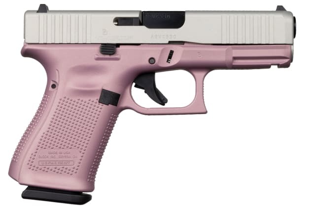 GLOCK 19 GEN5 9MM 4.02" 15-RD PINK CHAMPAGNE & ALUMINUM PISTOL ...